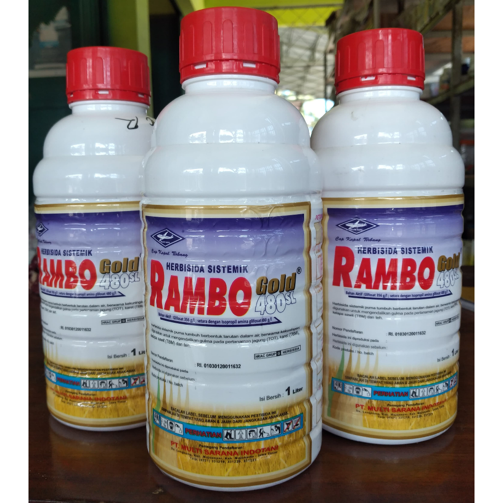 Jual RAMBO GOLD 480 SL 1 LITER | HERBISIDA SISTEMTIK | BERAT BERSIH 1 ...