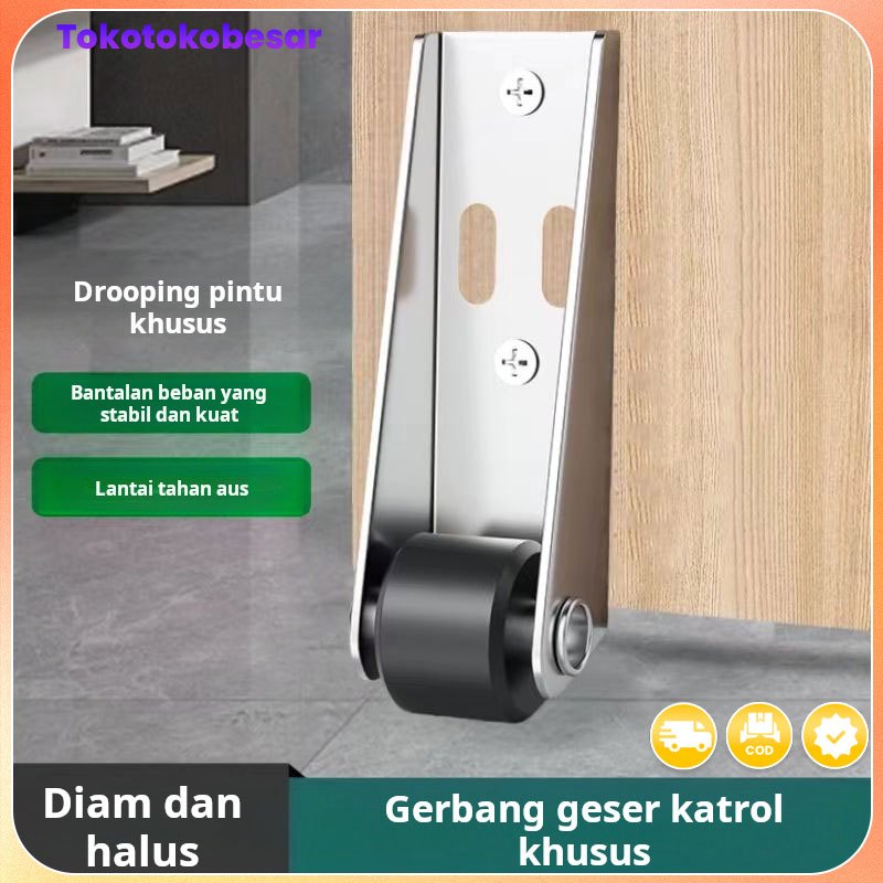 Jual Dukungan pintu terkulai rel katrol pintu geser roda bawah bantalan ...