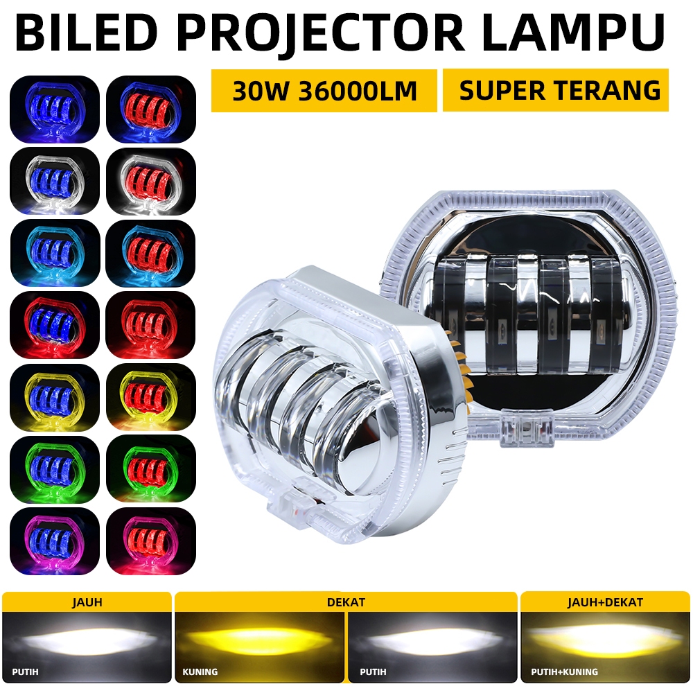 Jual Lampu Biled Tembak LED Projie Biled & Shroud 8D 4 Lensa Dengan ...