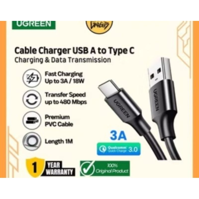 Jual Kabel Data Ugreen USB Type C dan Usb to Micro QC Fast Charging 3A ...