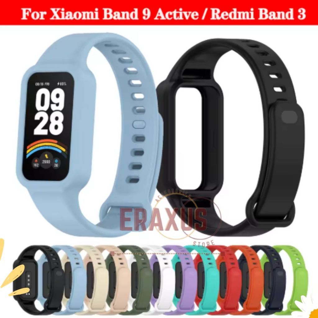 Jual Eraxus Silicone Strap Xiaomi Smart Band 9 Active / Strap Redmi Band 3 Tali Mi Band 9 Active ...