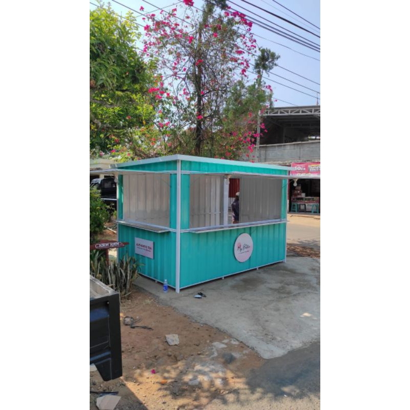 Jual Booth container Jualan minimalis Booth container 150x180x200 ...