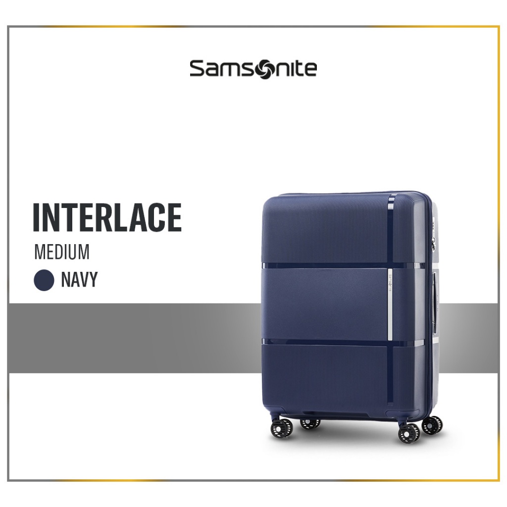 Jual Samsonite Koper Hardcase Interlace Medium 24 inch Exp V2 - Navy ...