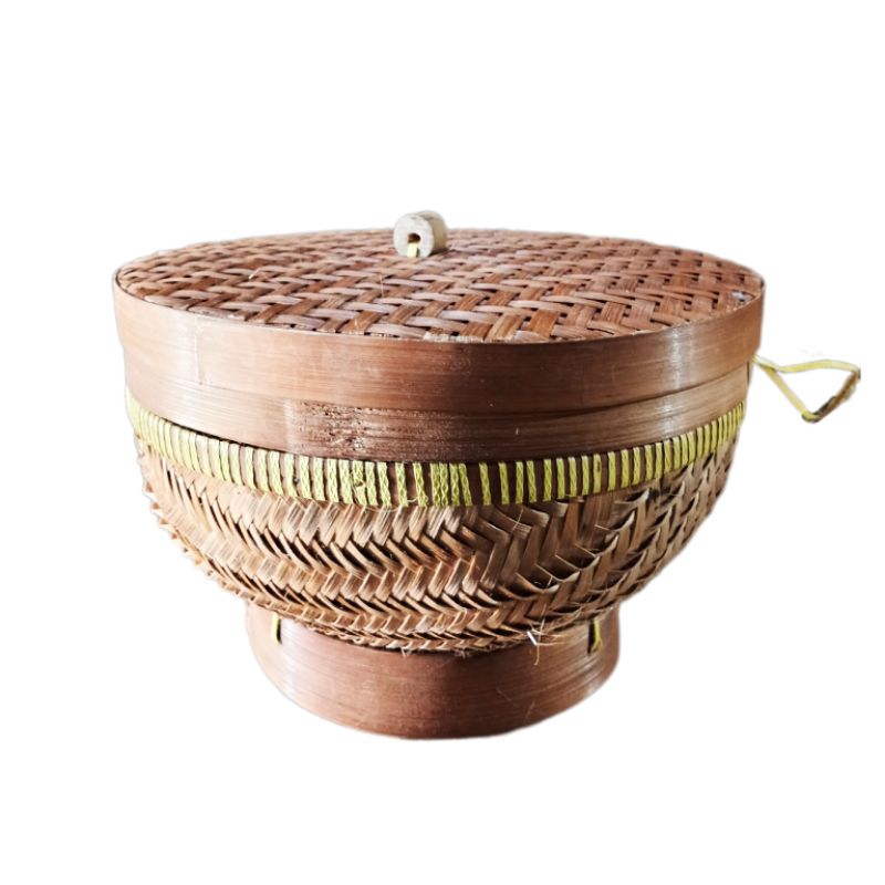 Jual Wakul bambu - ceting nasi - tempat nasi - bakul bulat dengan tutup ...