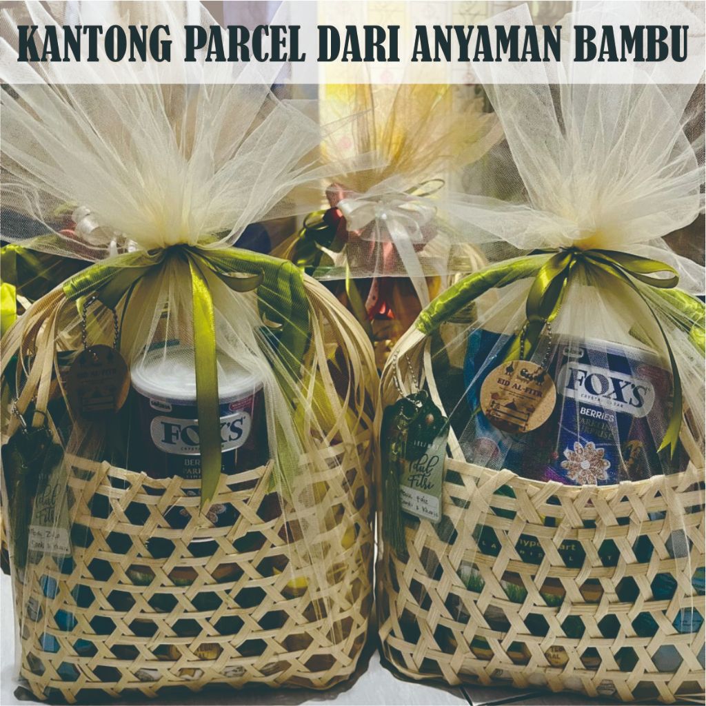 Jual Tempat atau Wadah Parcel dari Anyaman Bambu Ukuran 25 x 10 x 20 cm ...