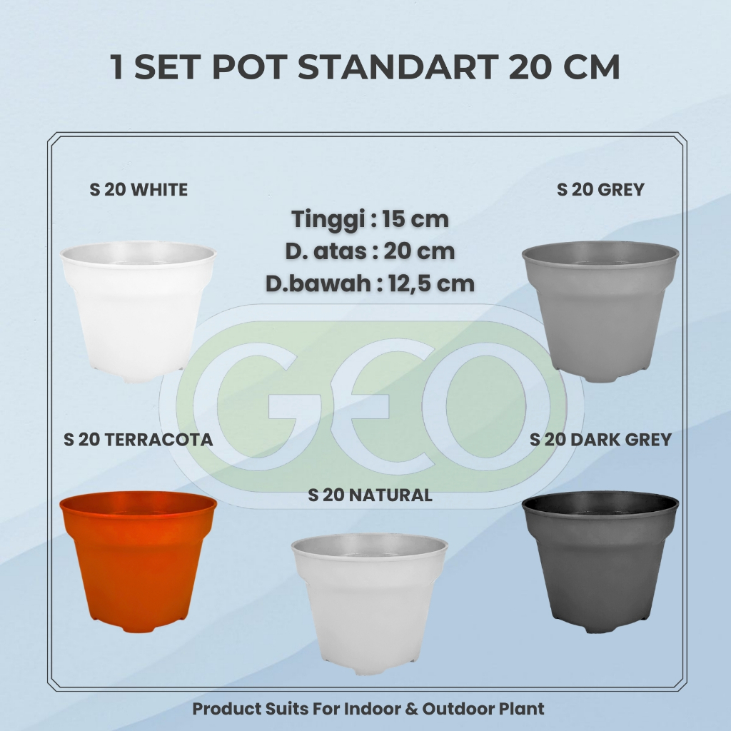Jual Pot Bunga 20s / Pot tanaman / Pot plastik / pot tanaman, POT GEO ...