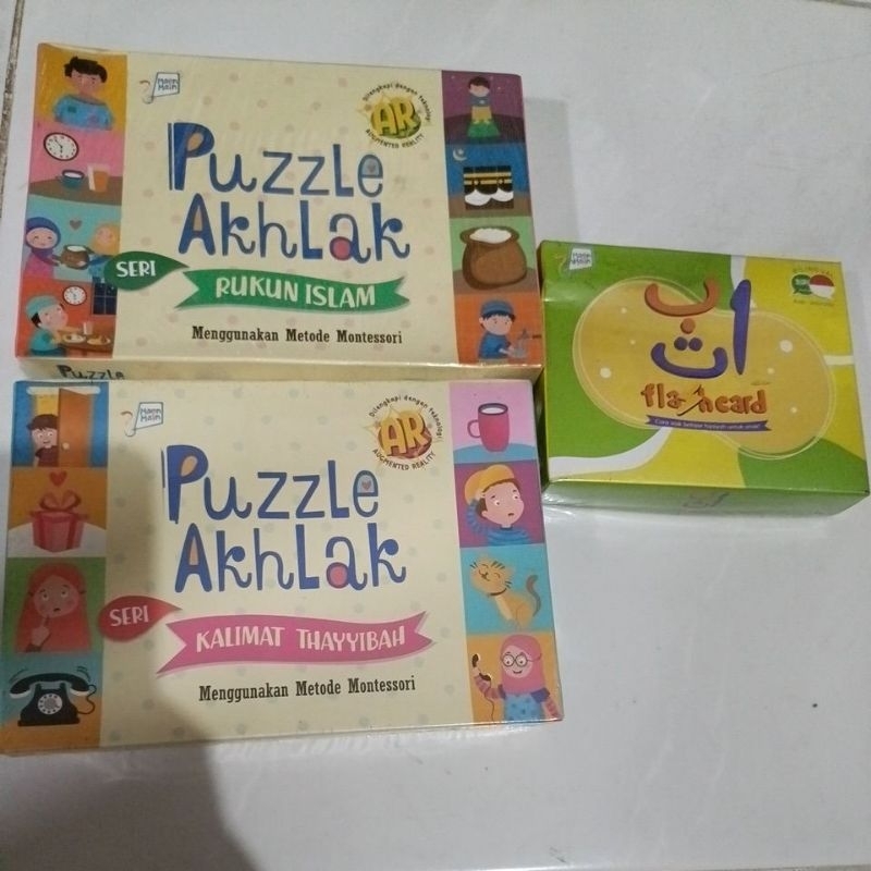 Jual puzzle akhlak rukun islam / kalimat thayyibah / flash card ...