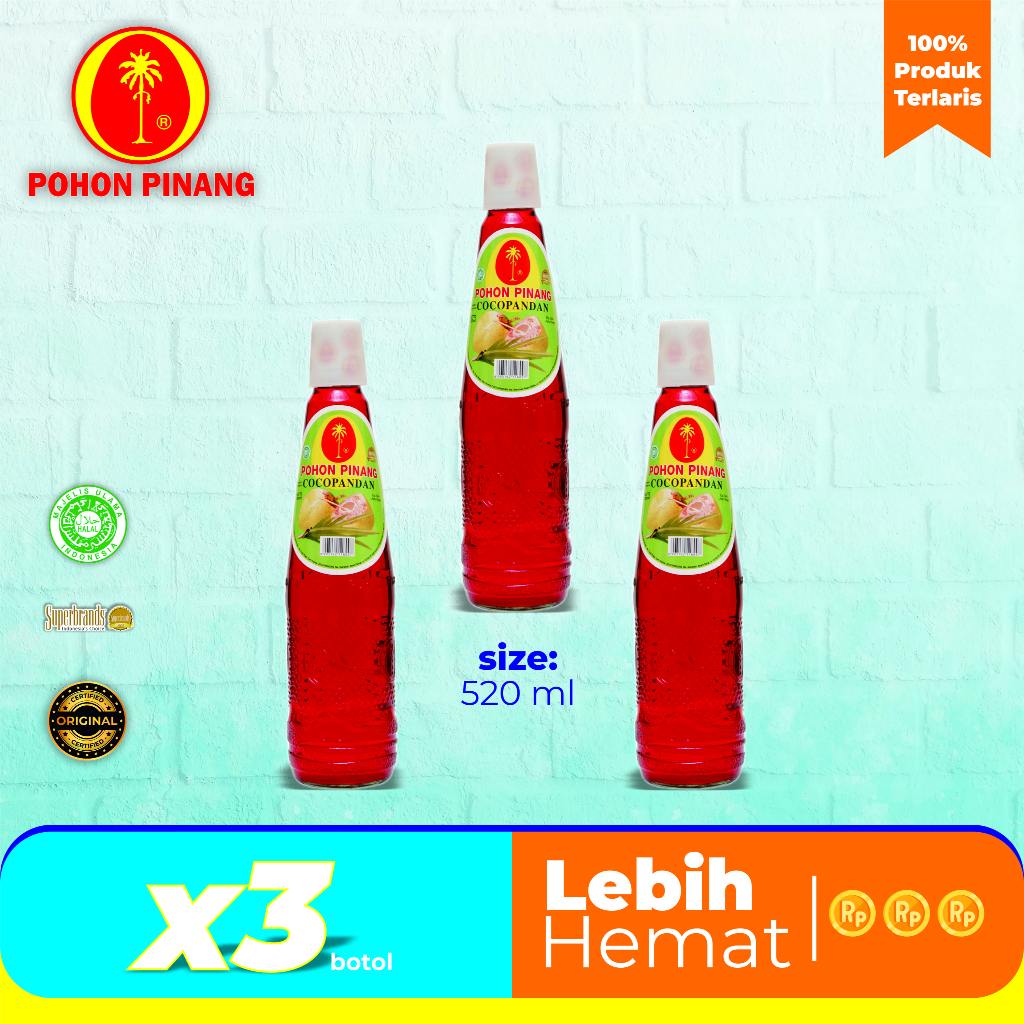 Jual [LEBIH HEMAT] Pohon Pinang (3 Botol) Sirup Cocopandan 520ml | Shopee Indonesia