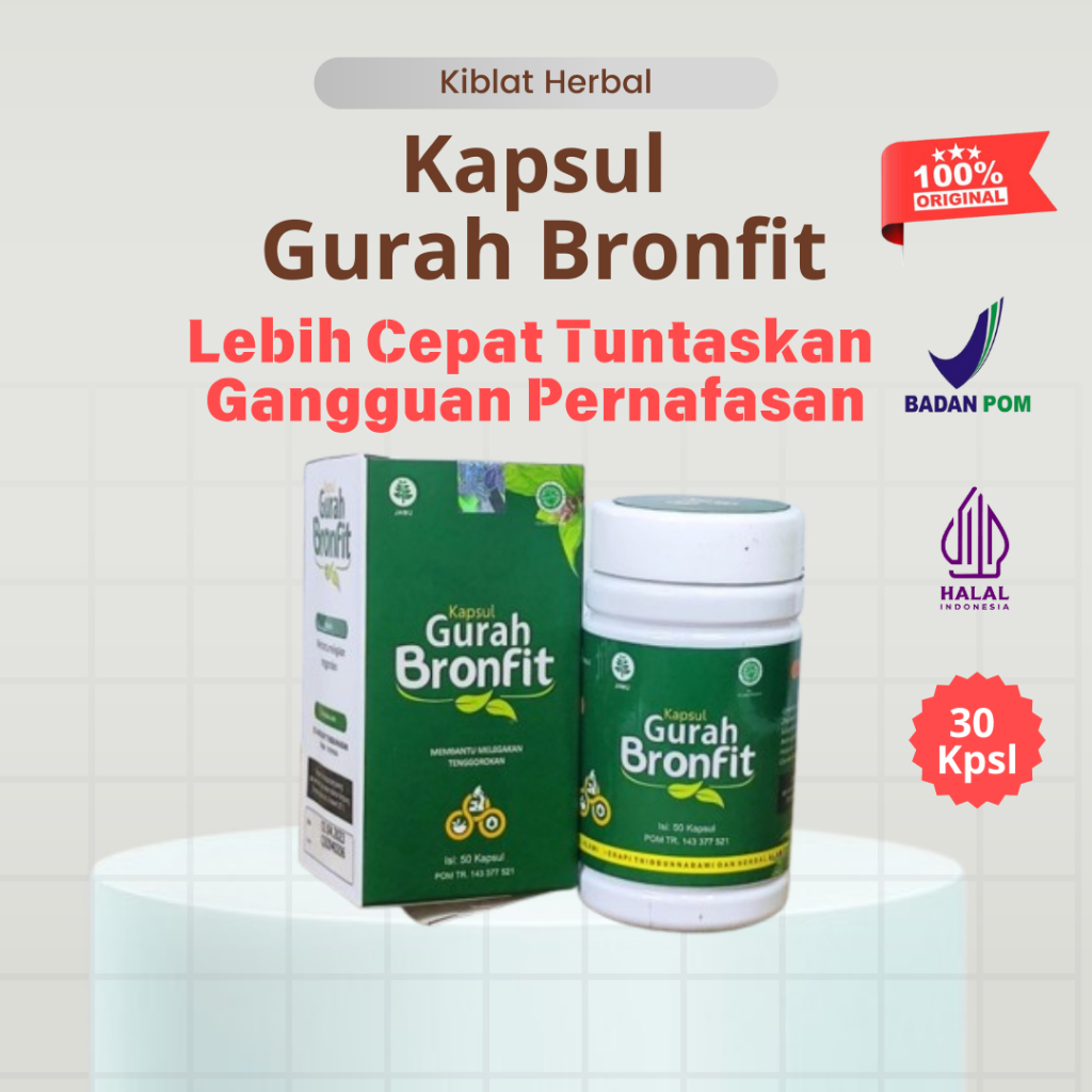 Jual Gurah BRONFIT Original Naturafit 30 kapsul Obat Herbal Asma Sesak ...