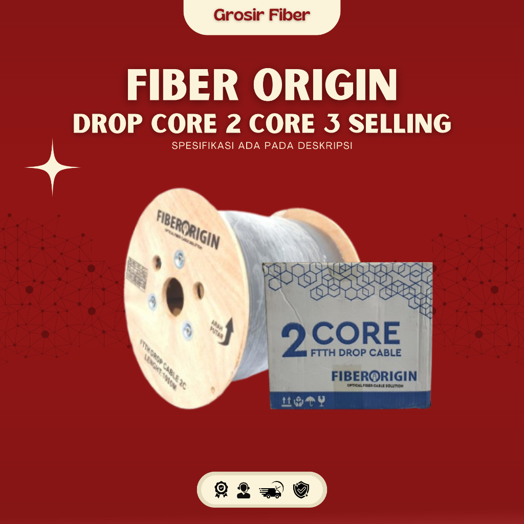 Jual KABEL DROP CORE FIBER ORIGIN 2 CORE 3 SELING | Shopee Indonesia