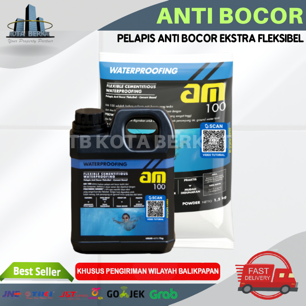 Jual AM 100 PELAPIS ANTI BOCOR 2 KOMPONEN FLEKSIBEL CEMENCONTITIOUS ...