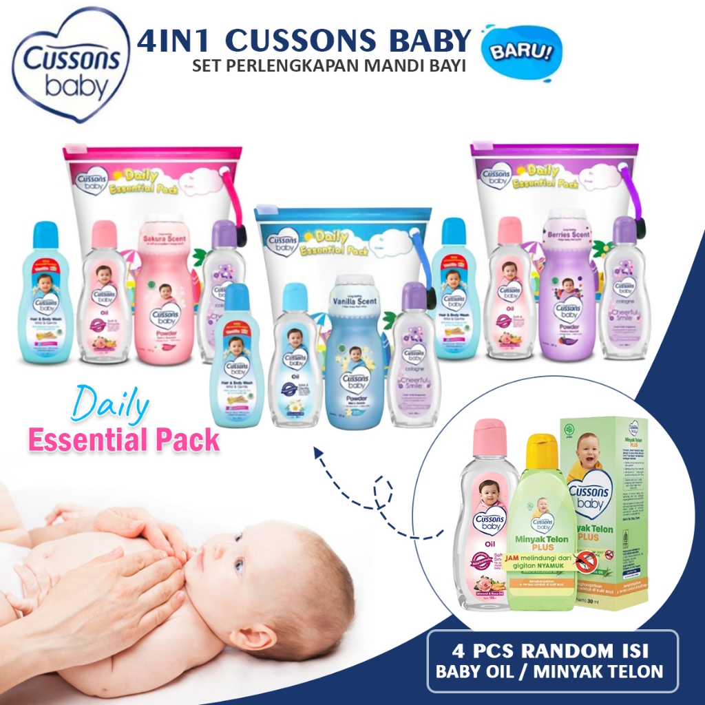 Jual 1 Set Cussons Baby Daily Essential Pack Perlengkapan Mandi Bayi ...