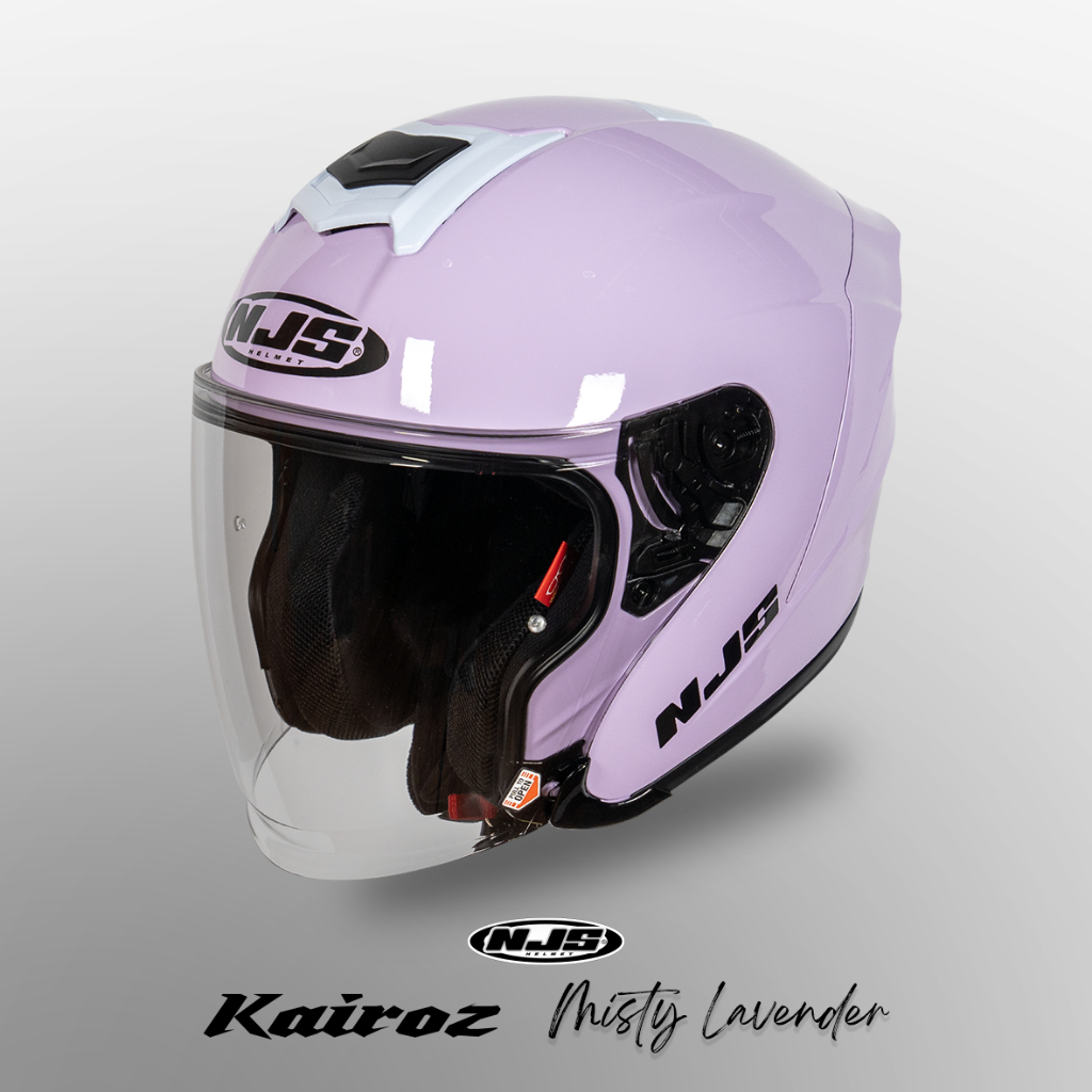 Jual NJS Kairoz Solid Misty Lavender - Helm Half Face (FREE SPOILER ...