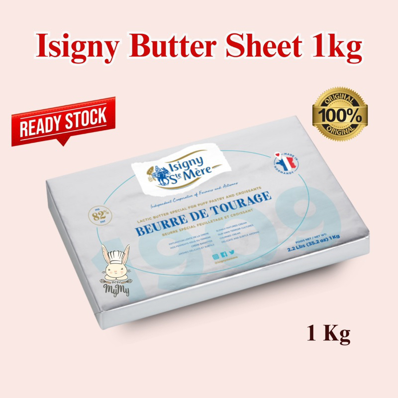 Jual Isigny Butter Sheet | Unsalted Butter Sheets 1kg | Shopee Indonesia