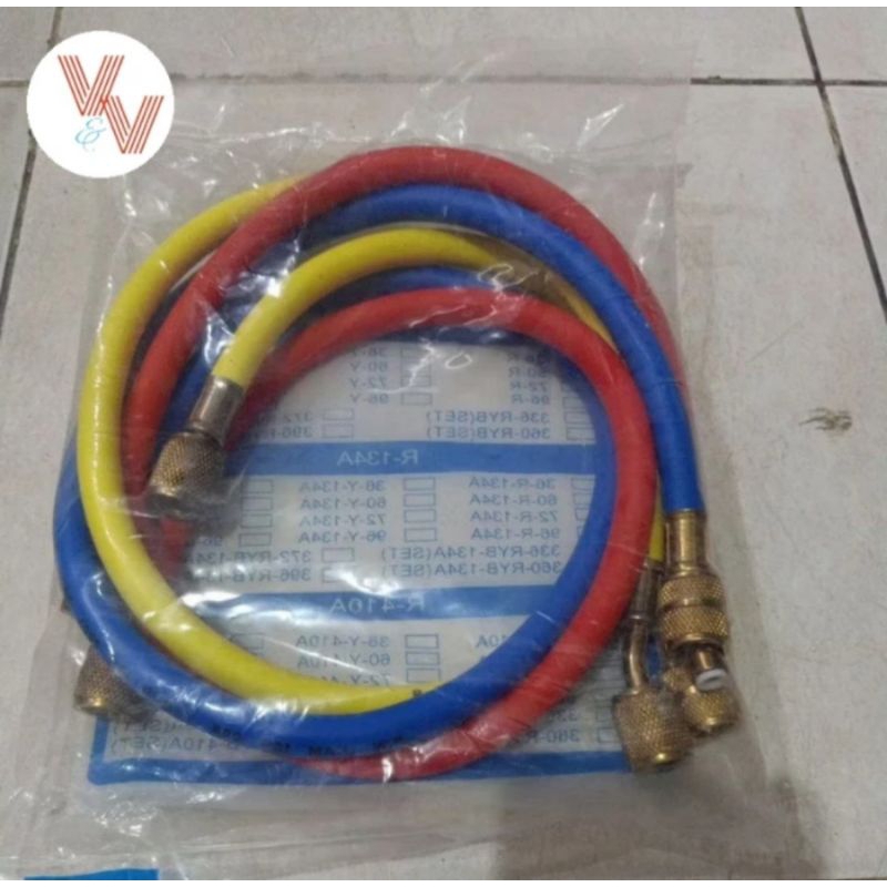 Jual selang manifold R32,R410 set panjang 90 cm | Shopee Indonesia