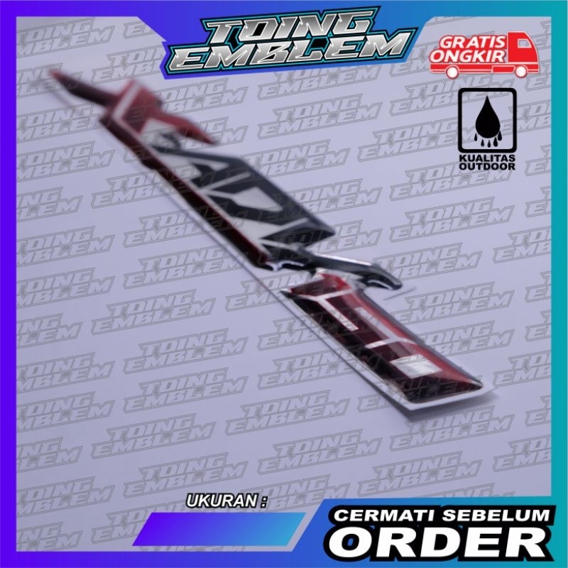 Jual emblem x-adv 150 emblem timple Honda X adv 150 warna silver ...