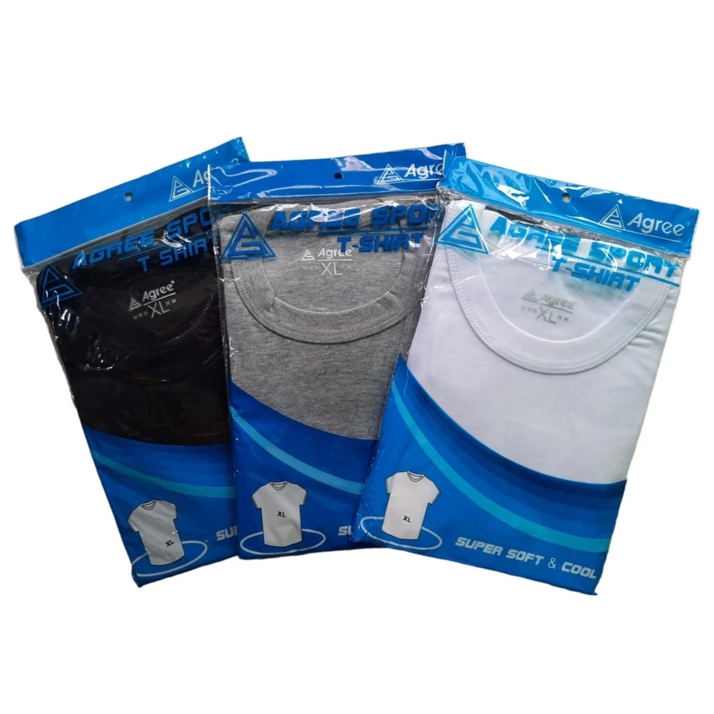 Jual ( 3pc ) Oblong Agree SA 006 | Kaos Pakaian Dalam T-Shirt | Oblong ...