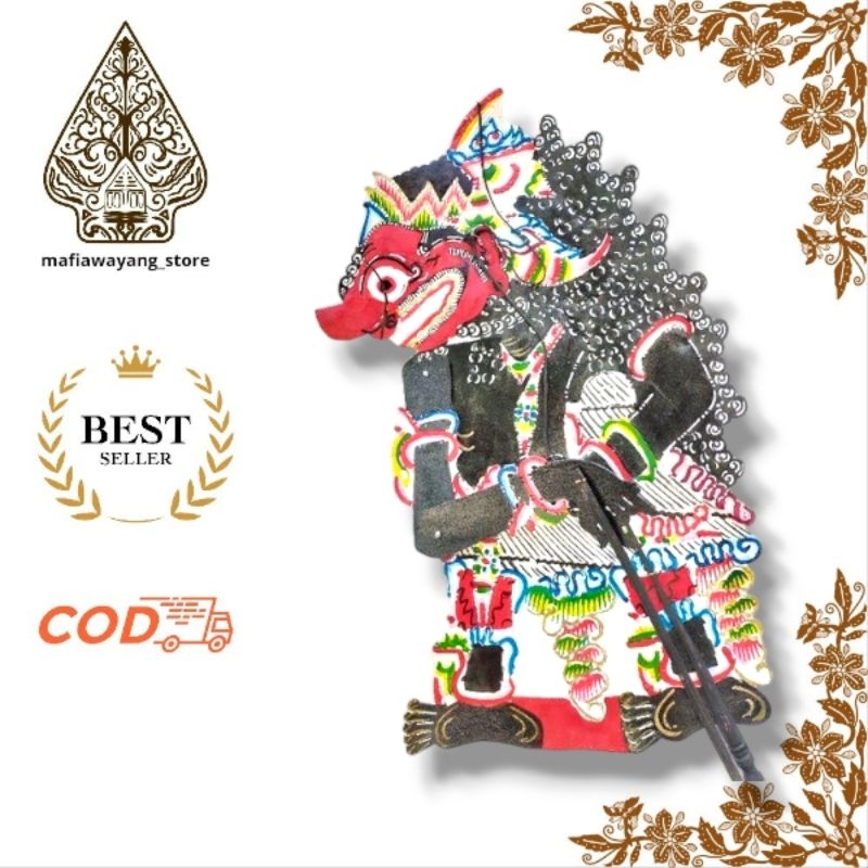 Jual WAYANG KULIT ASLI BUTO PATIH UKURAN STANDAR DALANG 60CM | Shopee ...