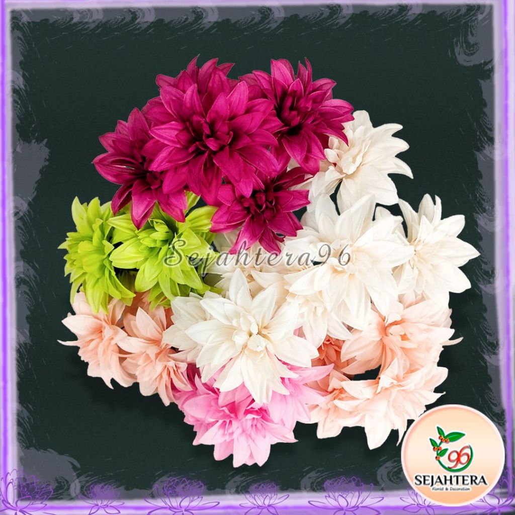 Jual Bunga Crisant Premium Jumbo SJ Cabang 5 Diamater 13 cm Bunga ...