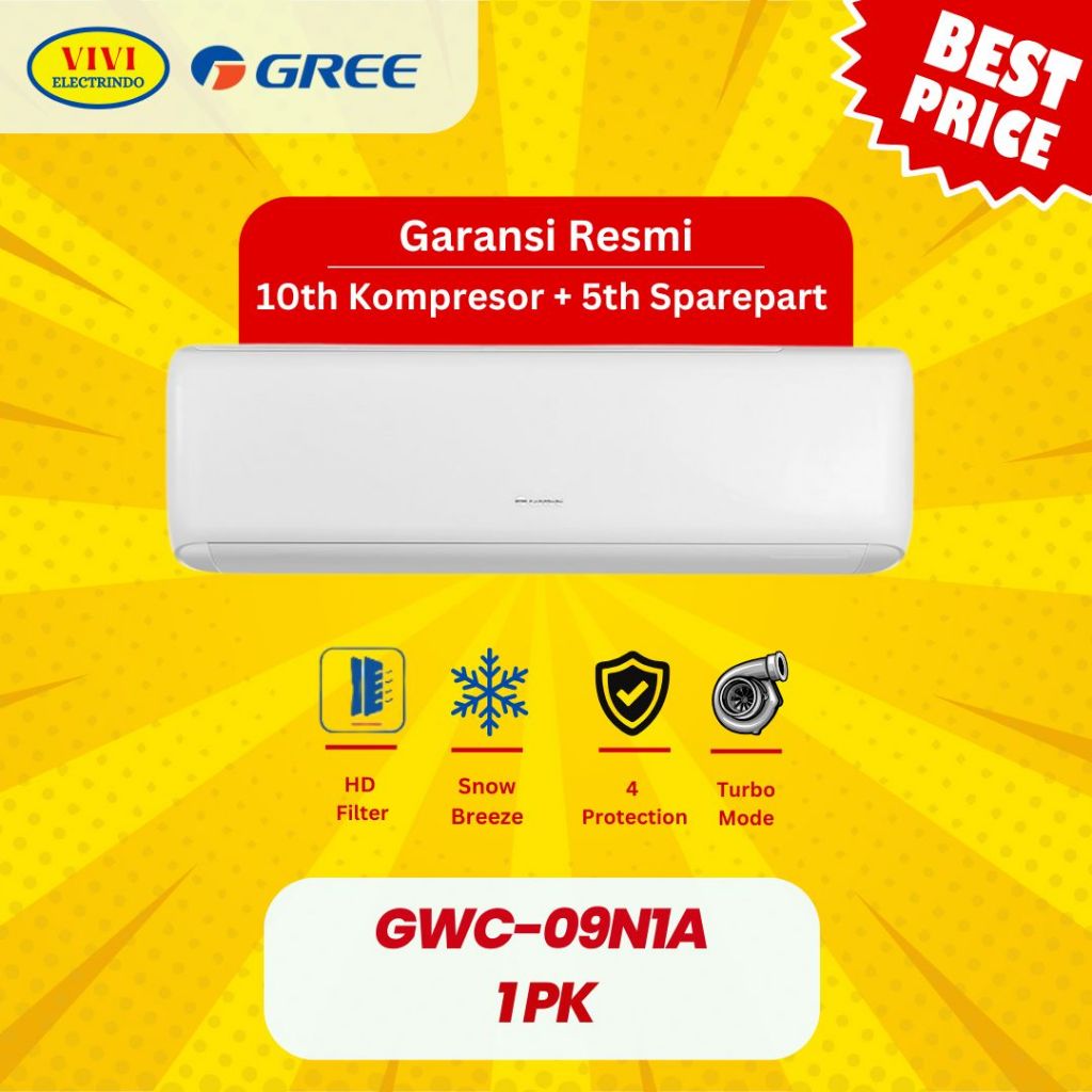 Jual AC GREE DELUXE STANDARD N1A Series - 1 PK - GWC-09N1A | Shopee ...
