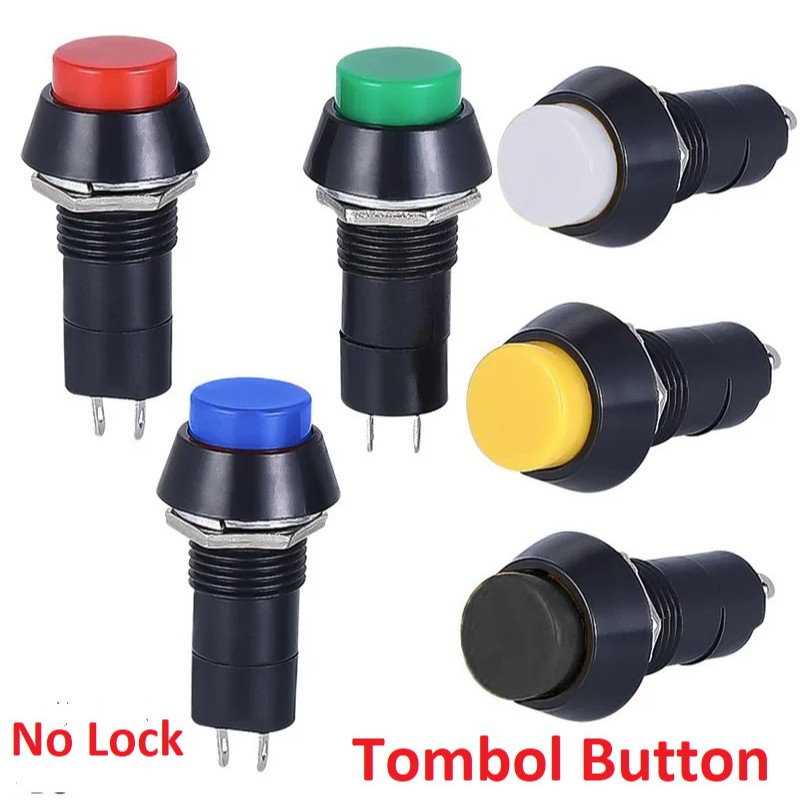 Jual Tombol Push On Toggle Button Switch Saklar Bulat PBS-11B Reset ...