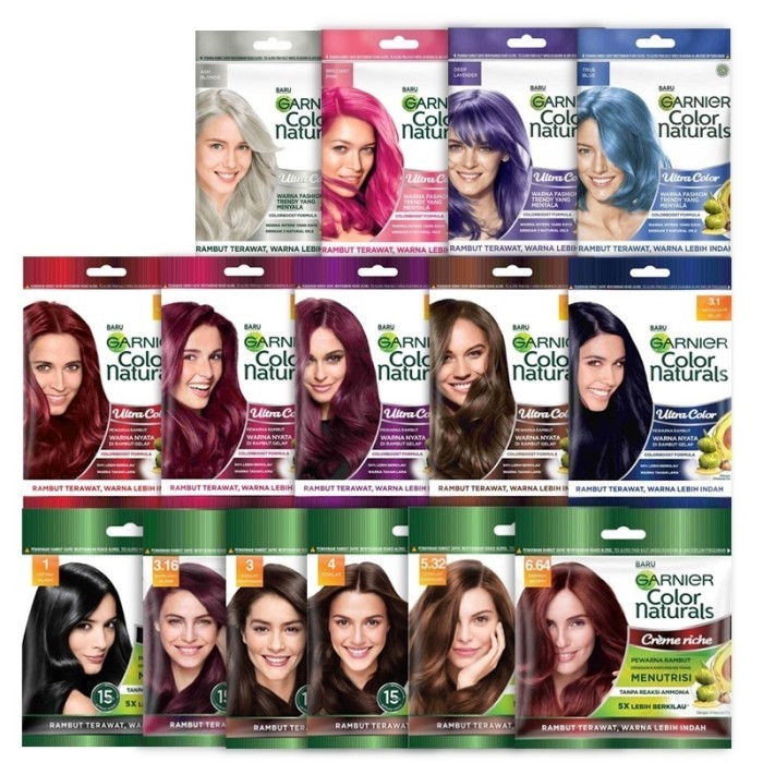 Jual Garnier Hair Color Natural Sachet Pewarna Rambut Cat Rambut ...