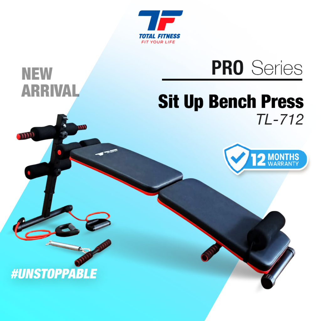 Jual TOTAL FITNESS Sit Up Bench Tl-712 Multifungsi Alat Olahraga Rumah ...