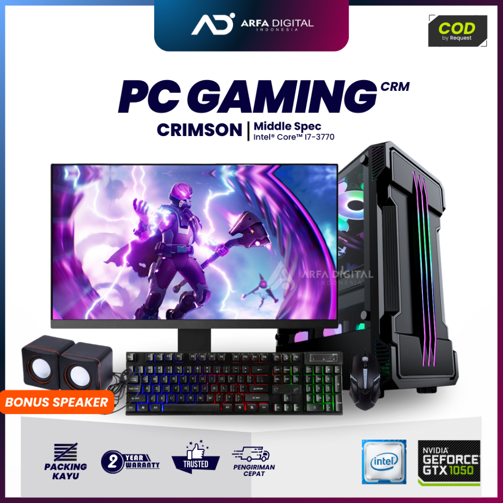 Jual PC Rakitan Gaming Fullset Murah Siap Pakai Intel Core I7 3770 Ram 16GB SSD 128GB HDD 500GB ...