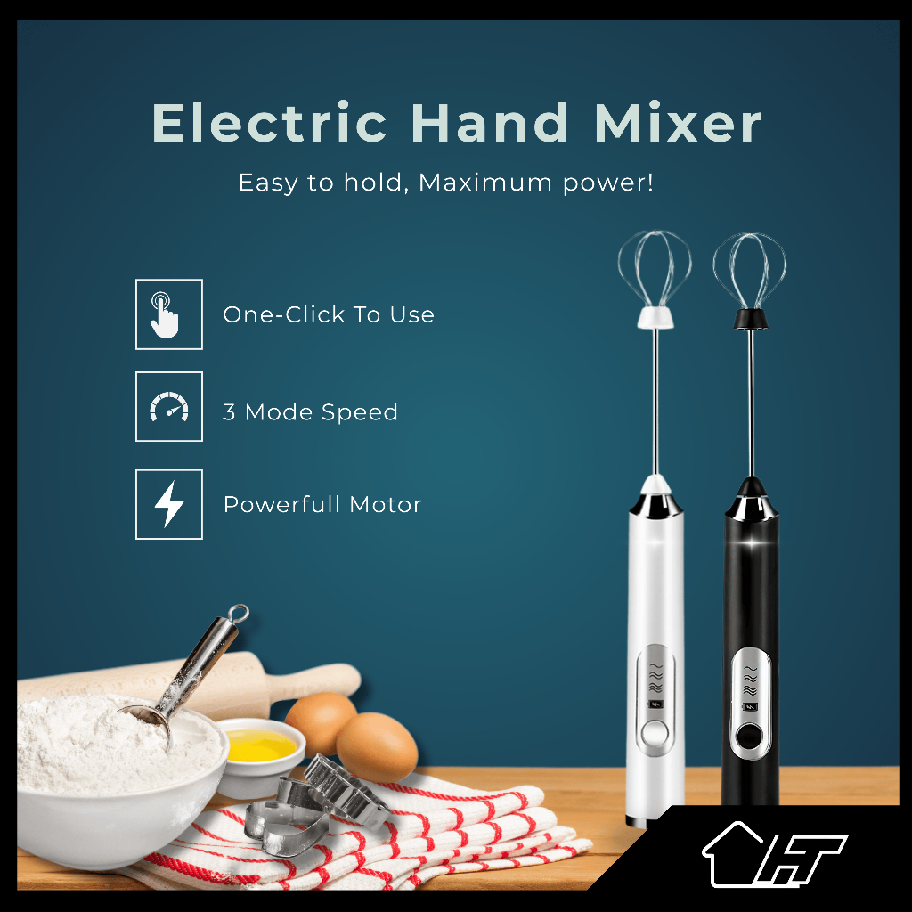Jual HOMETECH Hand Mixer Listrik Pengaduk Minuman Kopi/Telur Milk ...