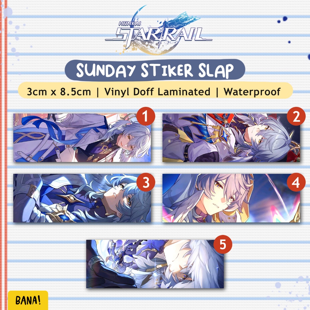 Jual Stiker Slap Honkai Star Rail SUNDAY Stiker Anime Waterproof | BANA ...