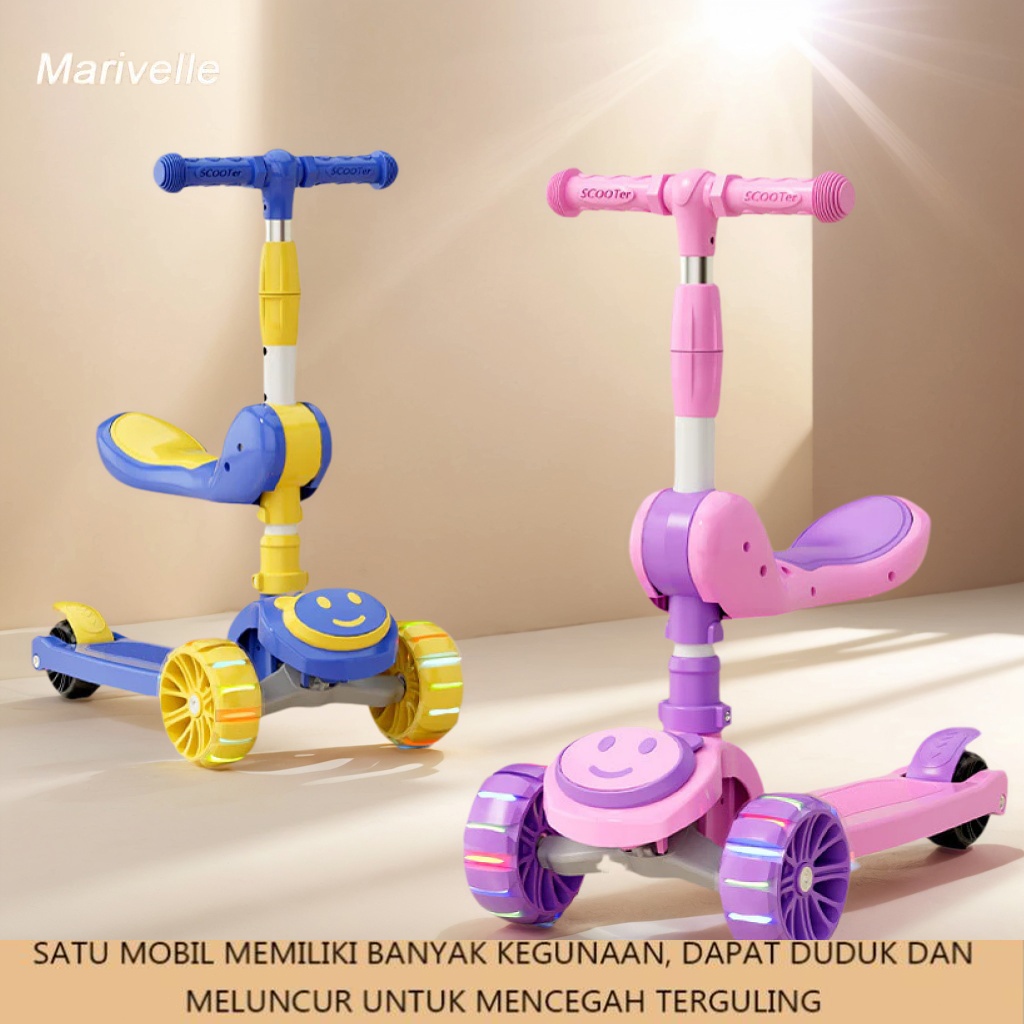 Jual Marivelle Skuter Anak Roda 3 Mainan Scooter Otoped Bisa Lipat ...