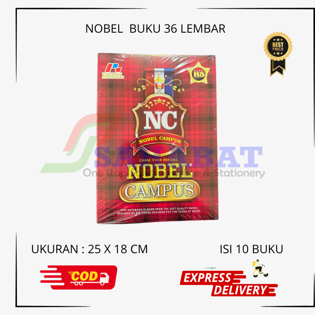 Jual NOBEL BUKU TULIS 36 LEMBAR BUKU SEKOLAH BIGBOS - ISI SATU PAK 10 ...