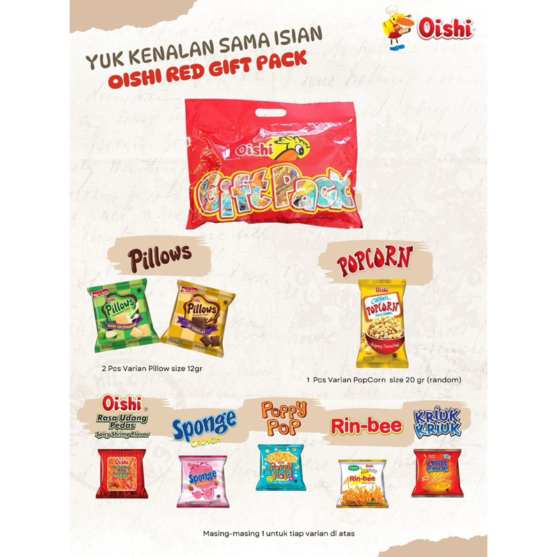 Jual OISHI RED GIFT PACK 1 BALL ISI 20 PACK | Shopee Indonesia