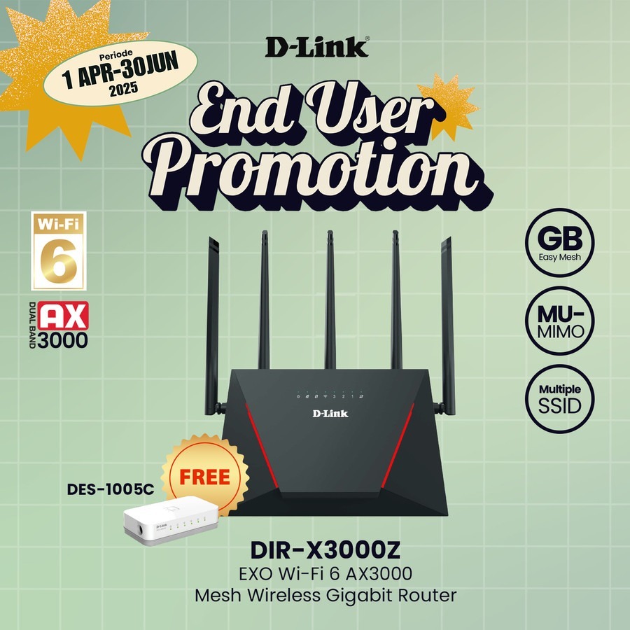 Jual D-LINK DIR-X3000Z EXO AX3000 WI-FI-6 SMART ROUTER | Shopee Indonesia