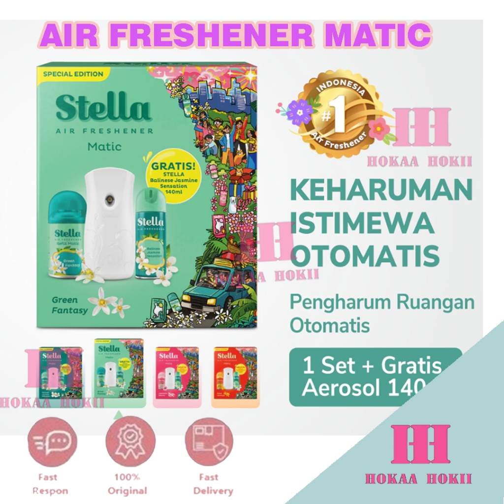 Jual Stella Matic Home Air Freshener Set Alat + Refill Spesial Edition ...