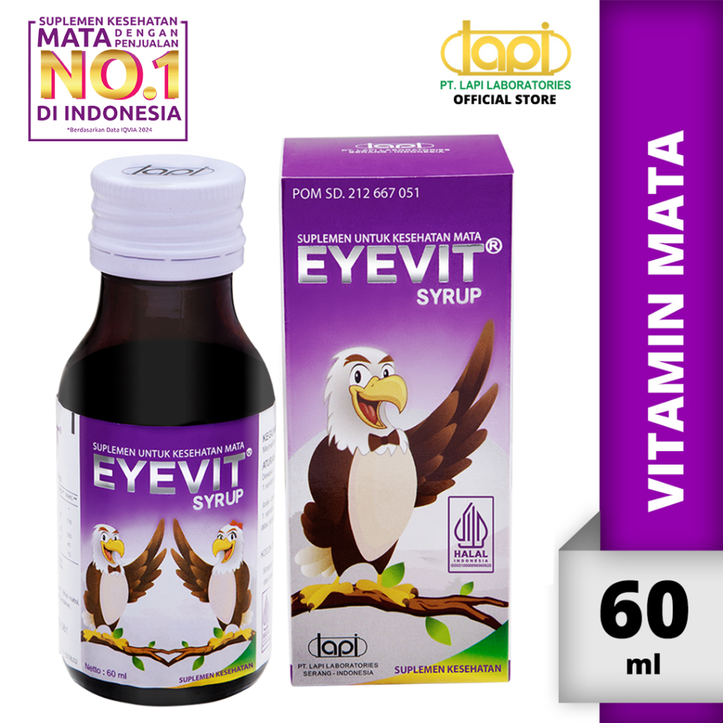 Jual EYEVIT Syrup - Botol isi 60ml - Suplemen Kesehatan Mata | Shopee ...