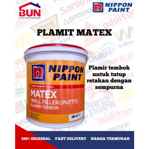 Jual PLAMIR MATEX 4 KG DEMPUL PLAMIR TEMBOK 4KG WALL FILLER (PUTTY ...