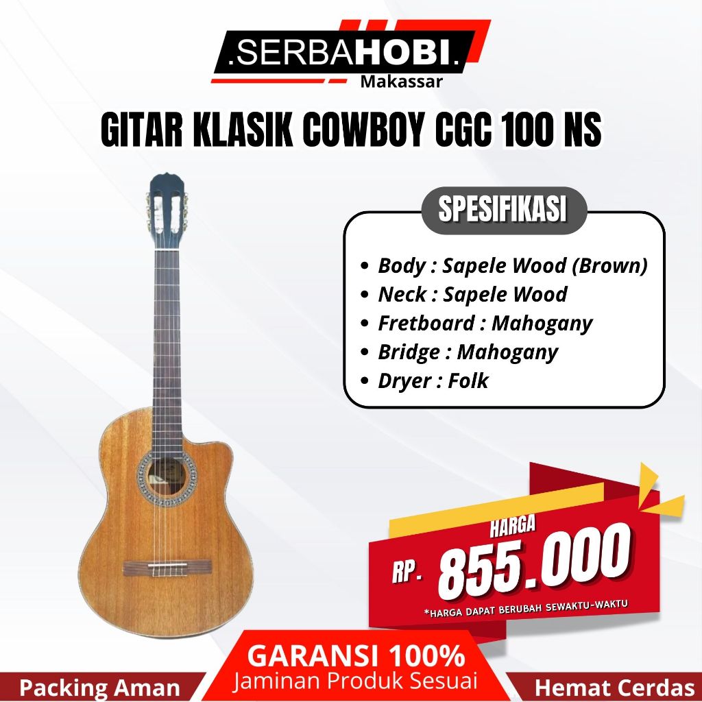 Jual Gitar Klasik Cowboy CGC100NS Original Harga Murah | Shopee Indonesia