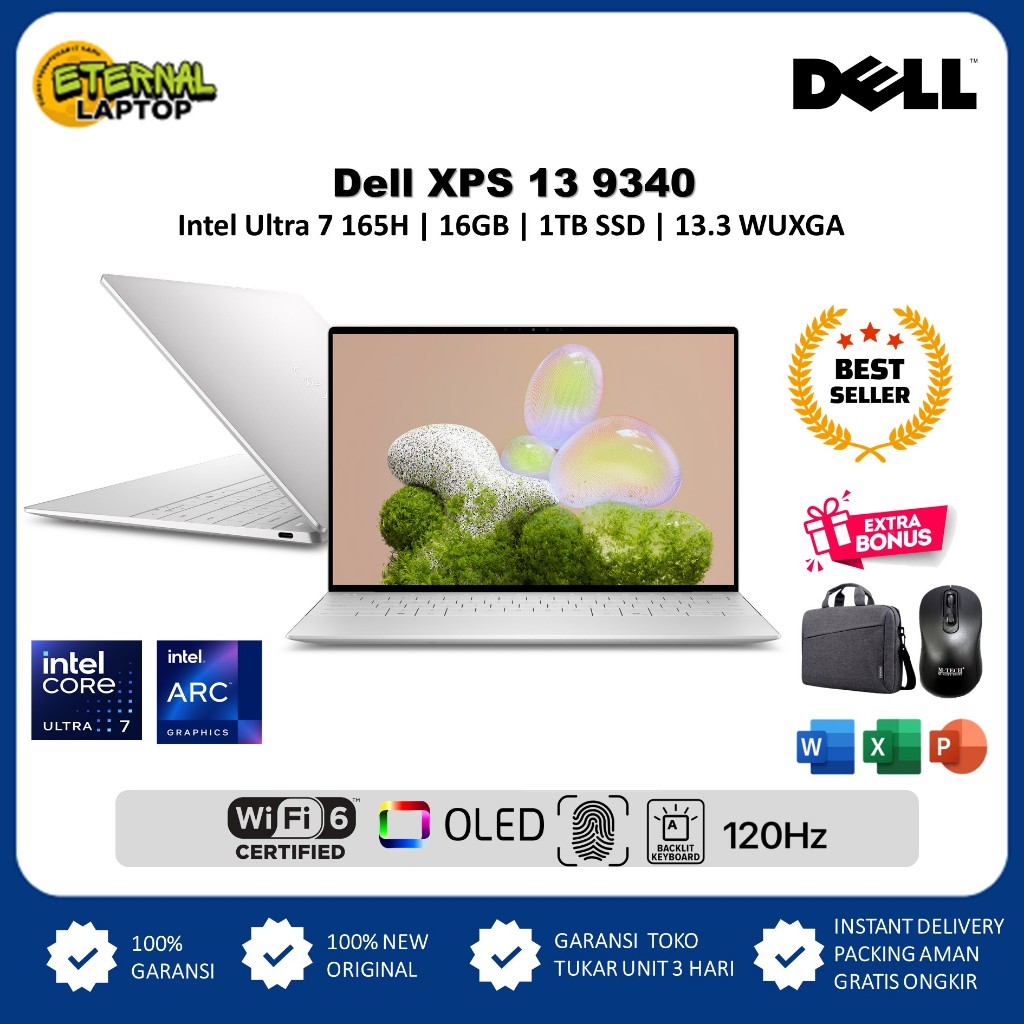 Jual Laptop Dell XPS 9340 OLED Intel Ultra 7 165H 16gb DDR5 512GB SSD ...
