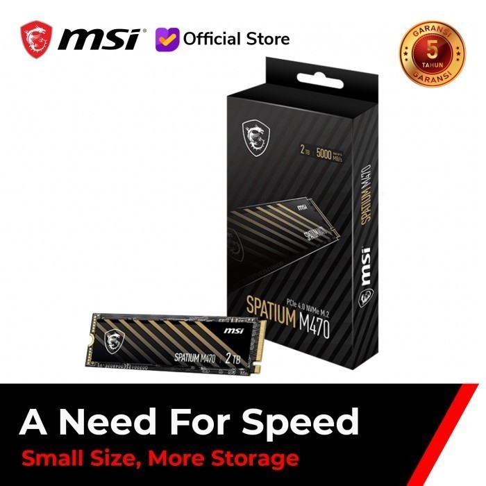 Jual MSI SPATIUM M470 PRO PCIe 4.0 NVMe M.2 1TB | Shopee Indonesia