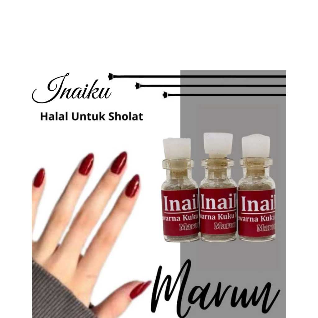 Jual kutek Inai cat kuku Halal Pacar Kuku Aisyah Halal Inaiku Bisa ...