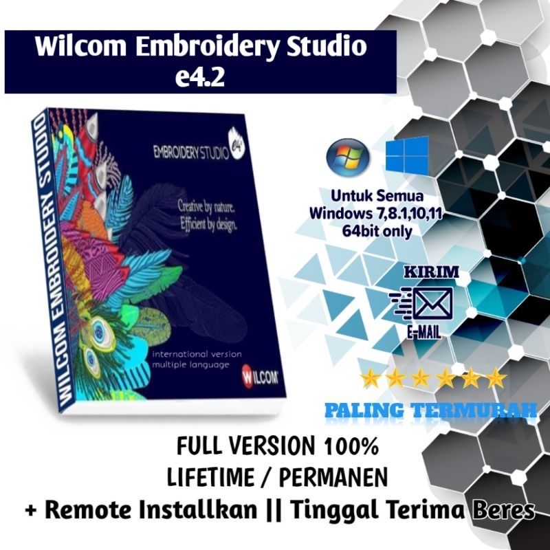 Jual Terbaru Wilcom Embroidery Studio e4.2H SP3 (x64) Only || Ada Harga Ada Kwalitas || Lifetime ...