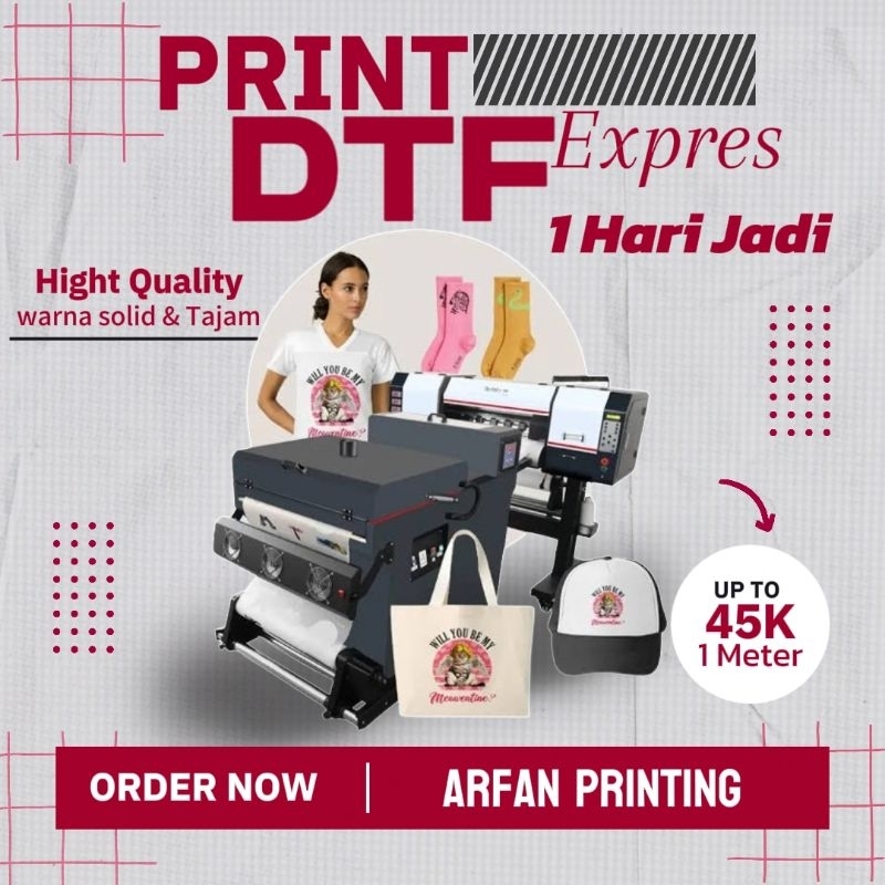 Jual Print DTF Meteran / Cetak Sablon Digital Murah Cepat Bagus ...
