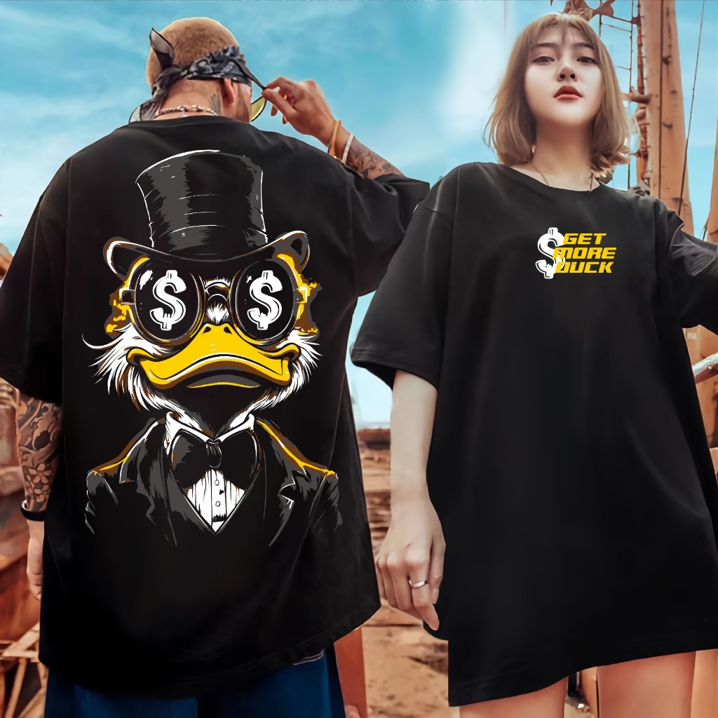 Jual BAJU KAOS DISTRO MR DUCK/T-SHIRT COTTON COMBED 30S ATASAN LENGAN PENDEK MOTIF BERUANG PUTIH ...