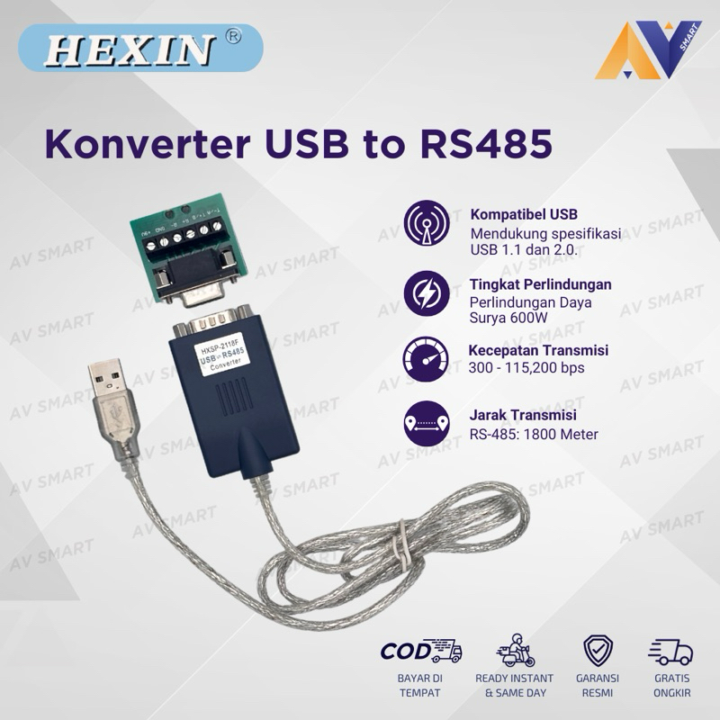 Jual Konverter USB to RS485 F / Adapter Converter USB 2.0 to RS-485 ...