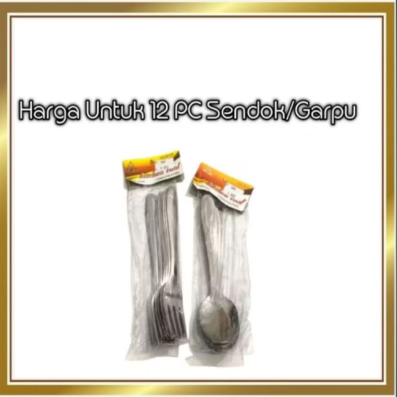 Jual Sendok Makan Stainless Steel 1 Lusin (12 Pcs) Food Grade Anti ...