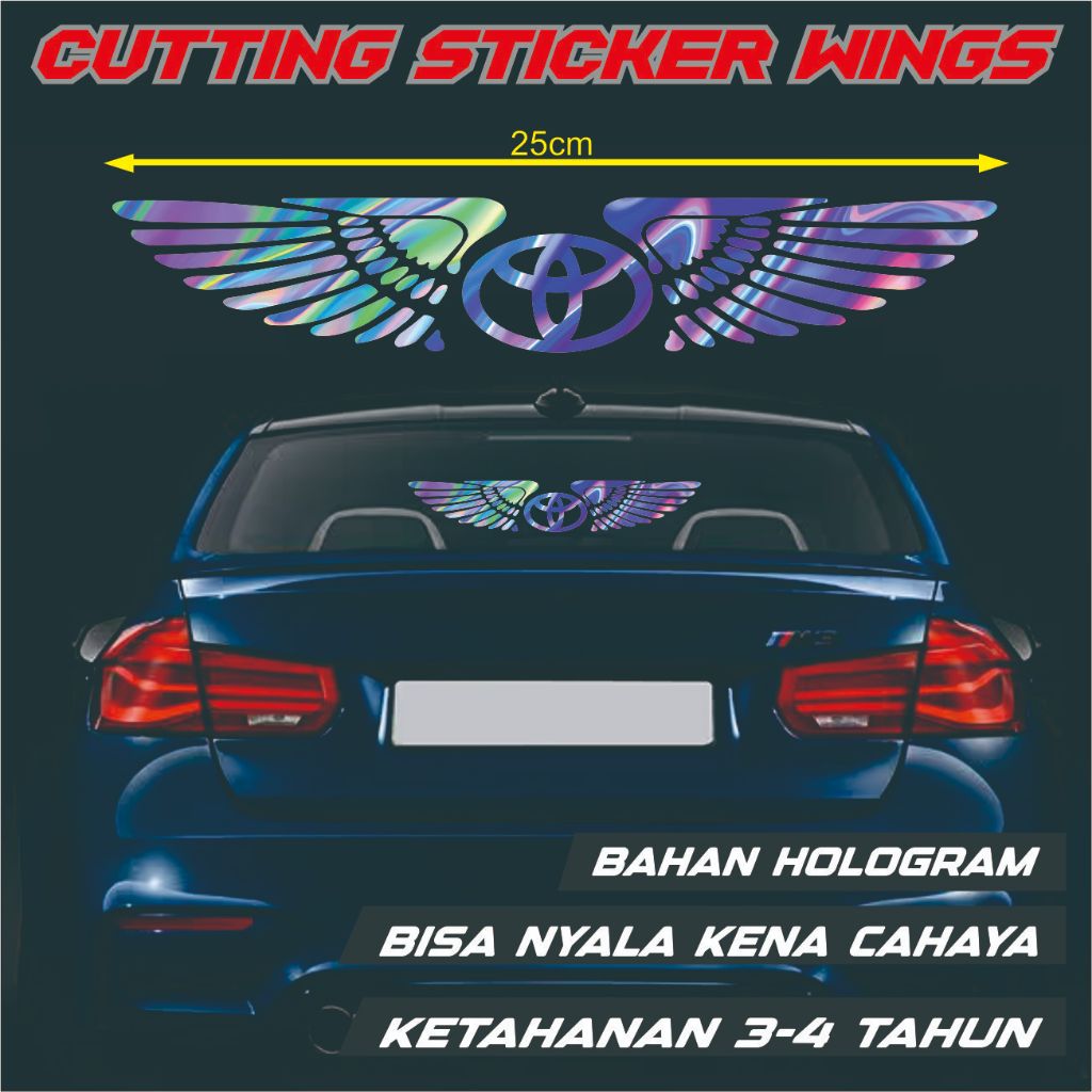 Jual Sayap Stiker Mobil Reflektif Tinggi Laser Sayap Reflektif Tinggi ...