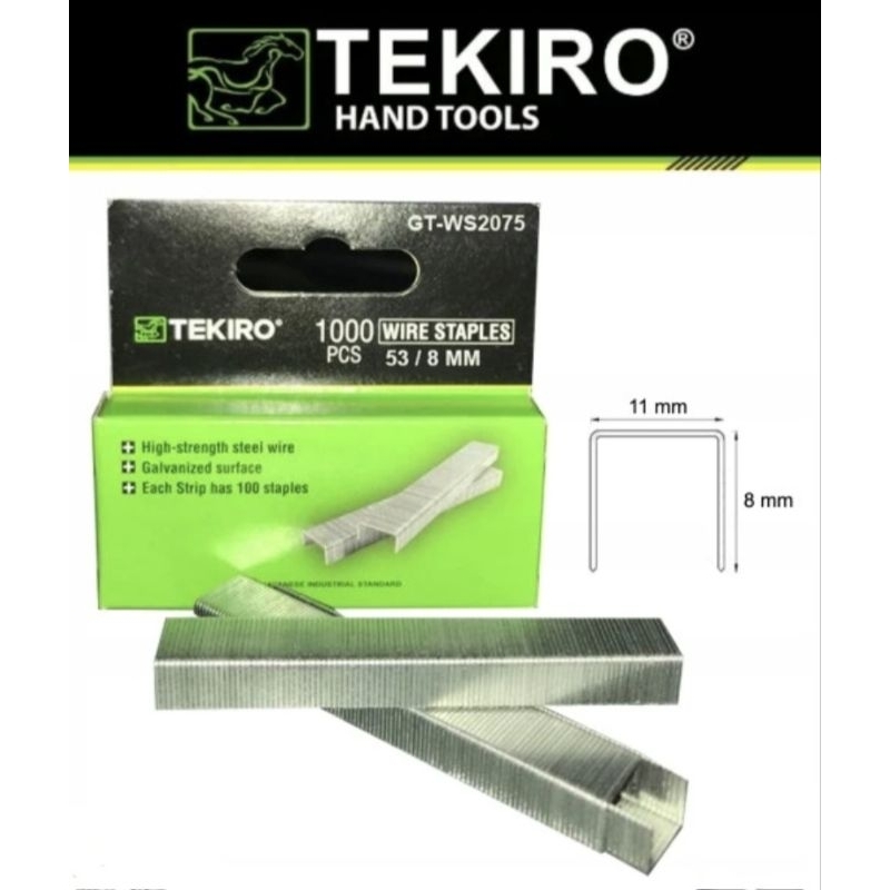 Jual TEKIRO Refill Staples Tembak untuk Staple Gun Tacker isi 1000 pcs ...