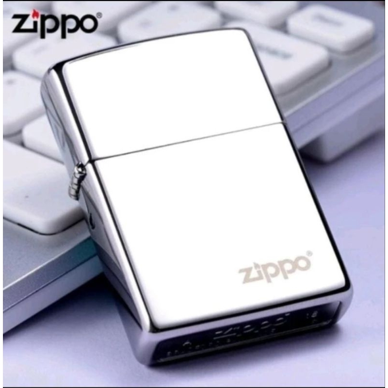 Jual promo!! korek api zippo rodo api ice mengkilat logo zippo ...
