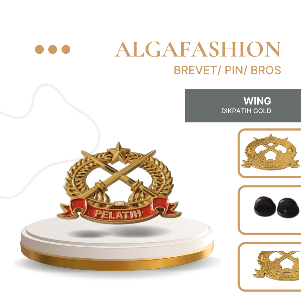 Jual WING DIKPATIH GOLD | Brevet Kualitas Premium | Brevet TNI/Pin ...